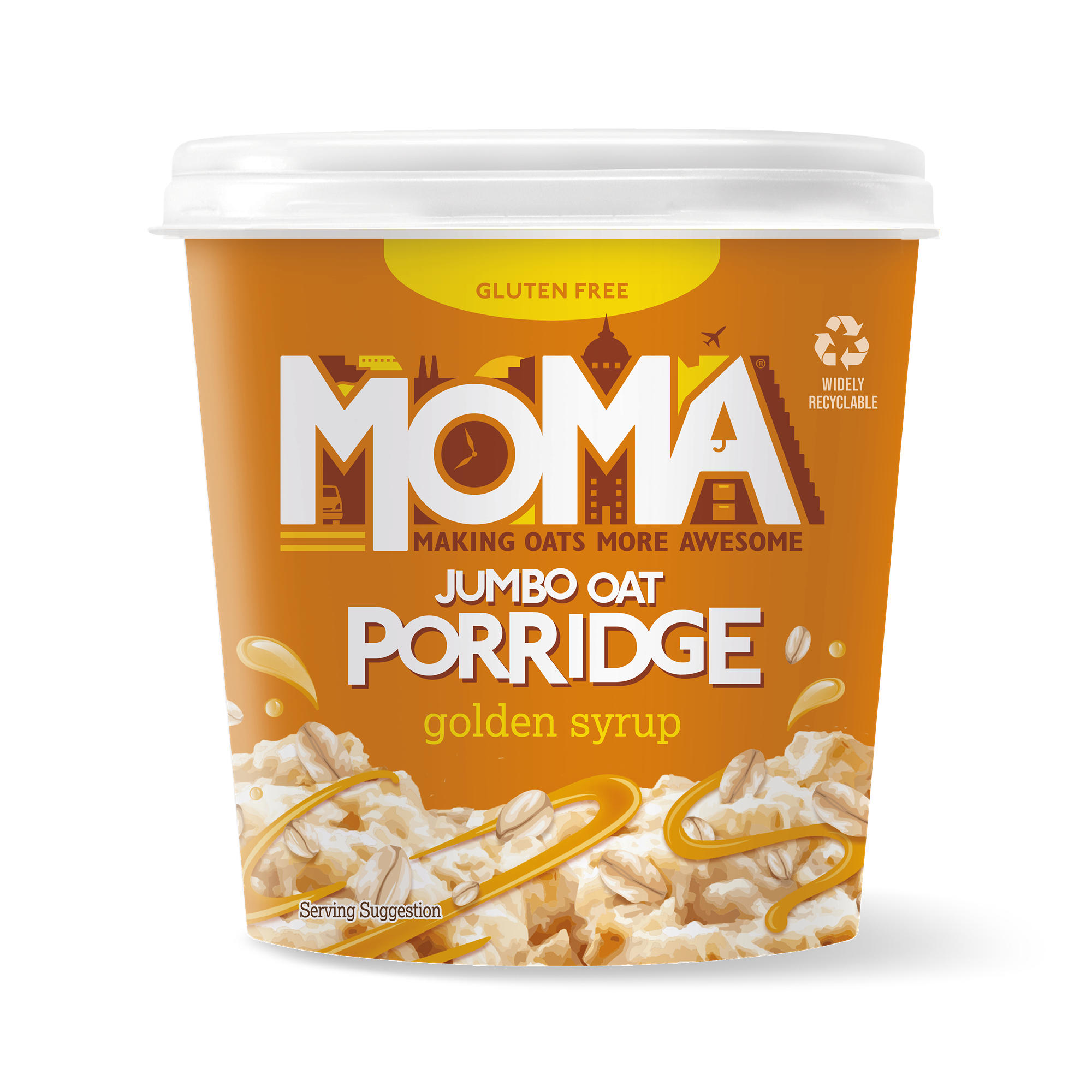 MOMA | MOMA Porridge Pot - Golden Syrup (12x70g) | Delivered Wholesale