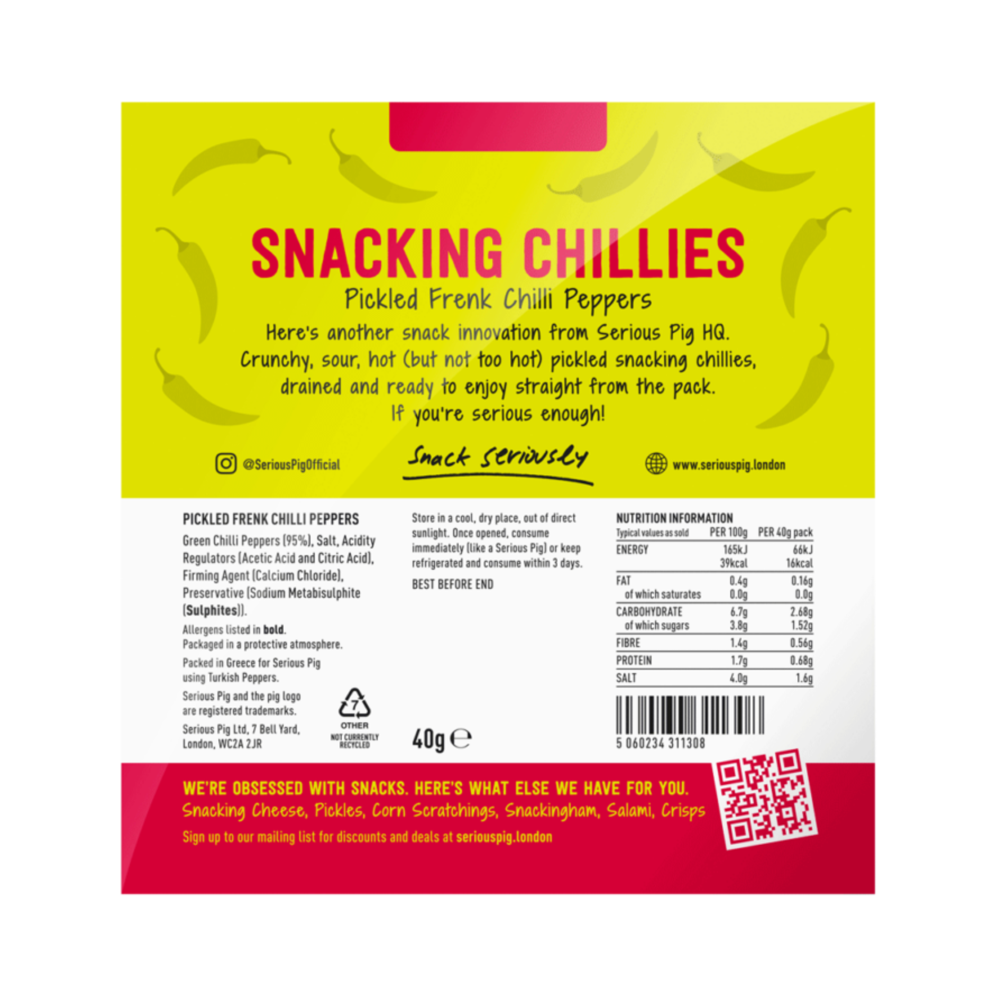 Serious Pig | Serious Pig Snacking Chillies - Pickled Chilli Peppers ...