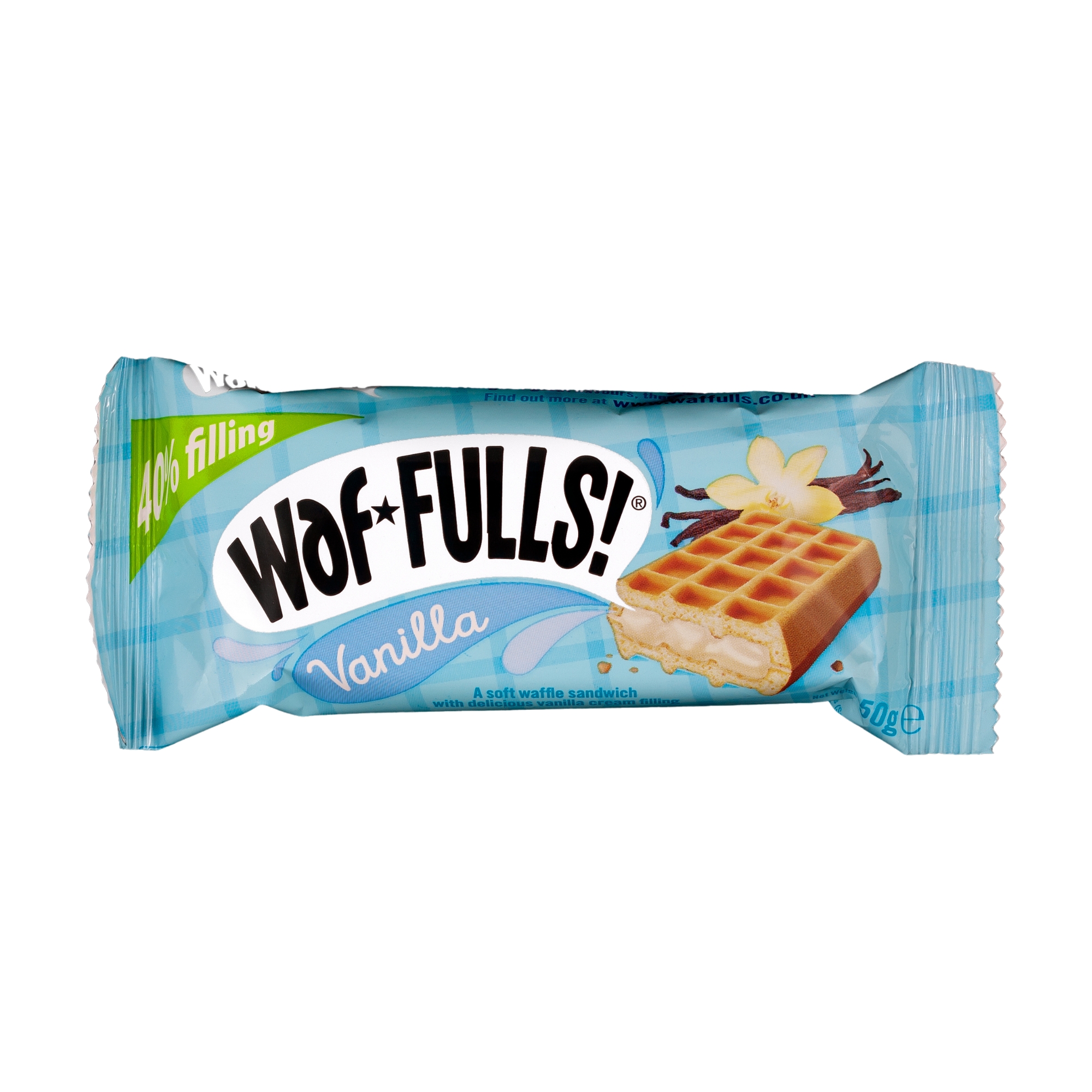 Waf*Fulls | Waffulls! Waffle - Vanilla (12x50g) | Delivered Wholesale